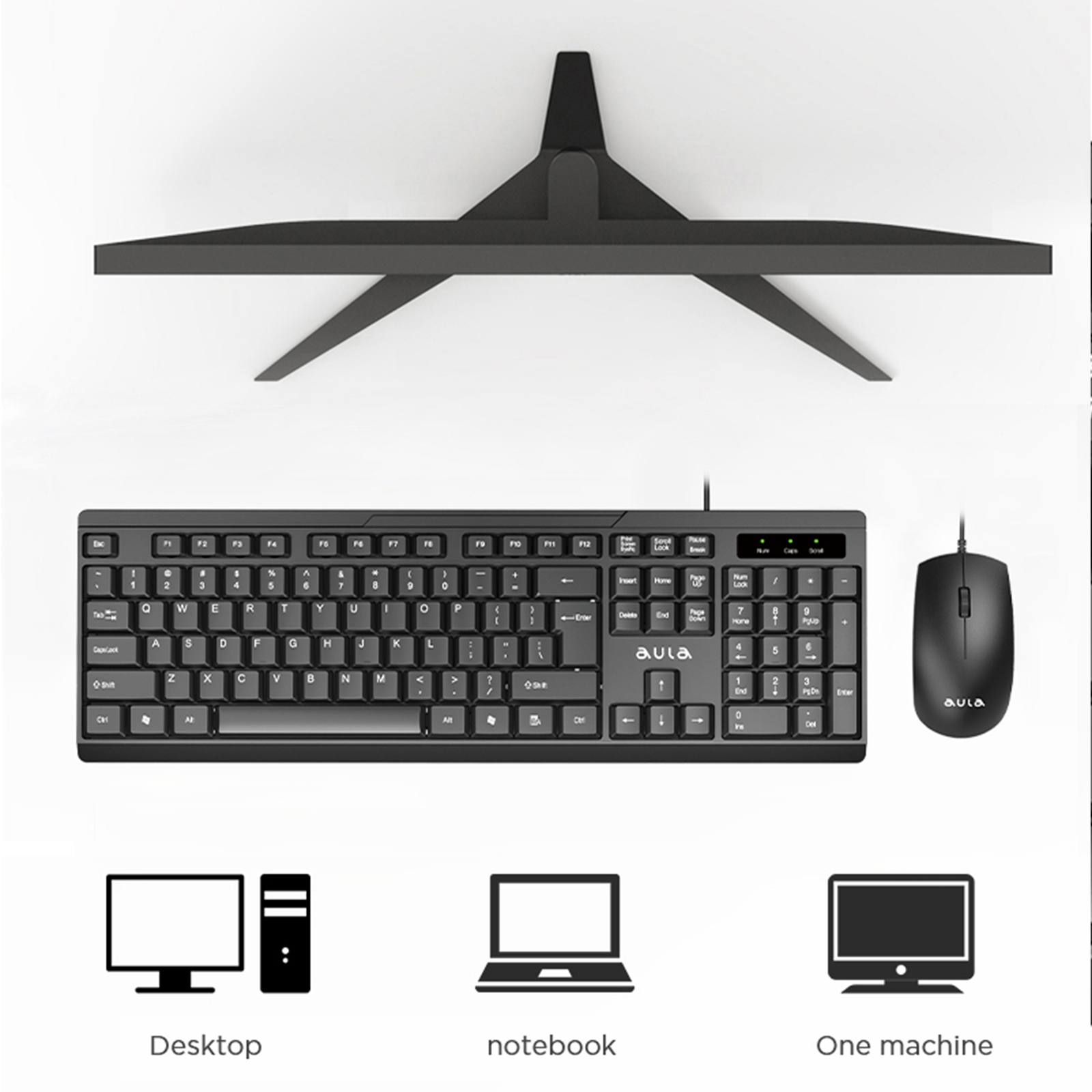 AULA AC101 Wired Keyboard and Mouse Combo – Improve work efficiency and ...